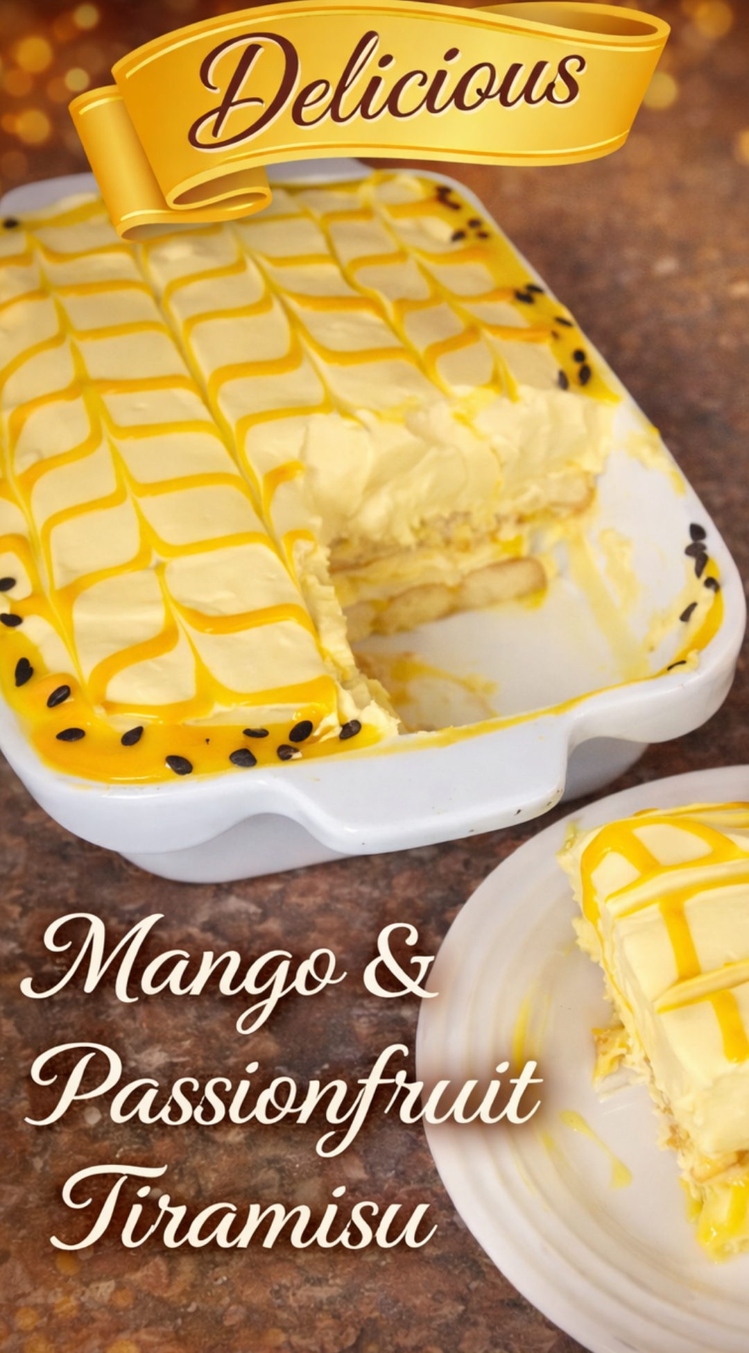 How to make a tropical mango passionfruit tiramisu