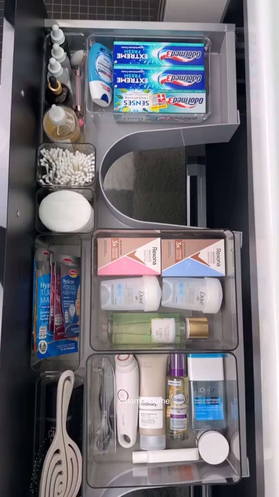Clean bathroom cabinet organization ideas ASMR
