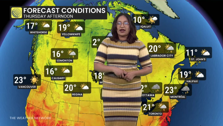 Canada's national weather forecast: thunderstorms, rain, and summer heat