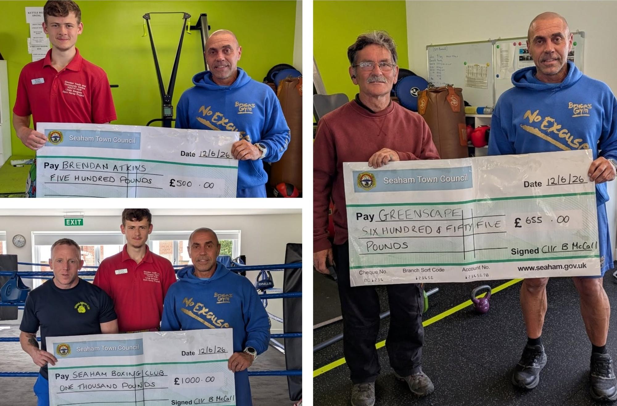 Seaham Town councillors donate £2,000 to local organisations
