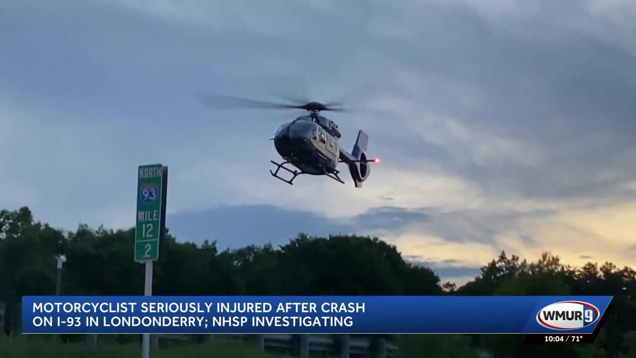 Motorcyclist seriously injured after crash on I-93 in Londonderry; NHSP ...