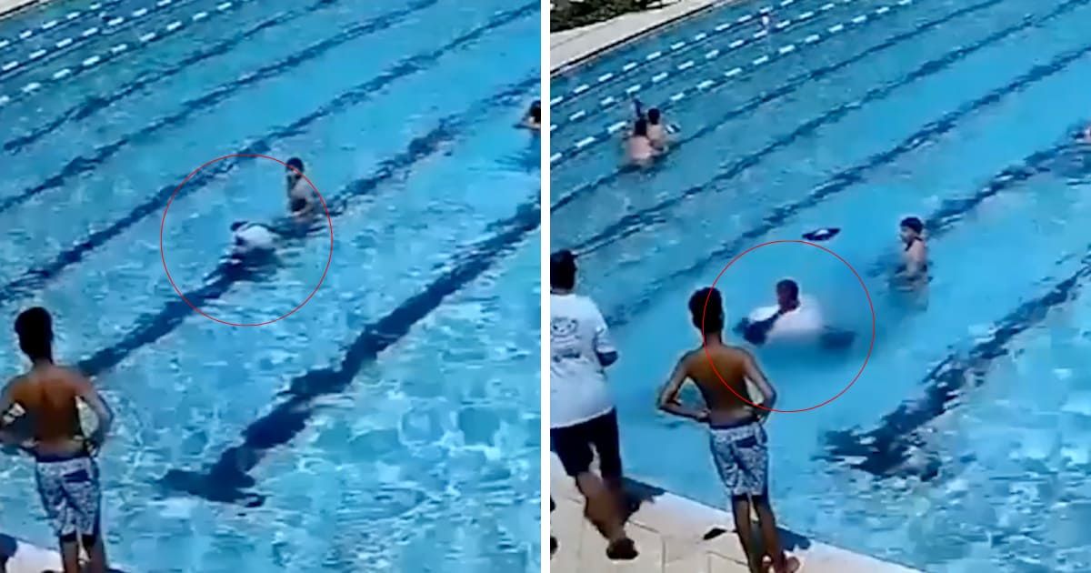 Video shows ICE officer jumping into Florida pool fully clothed to save ...