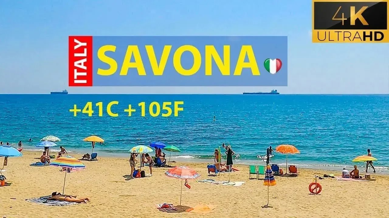 +41°C | 105°F | Savona Italy | walking tour (10 min)
