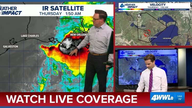 Tornado warning in effect for parts of Terrebonne Parish