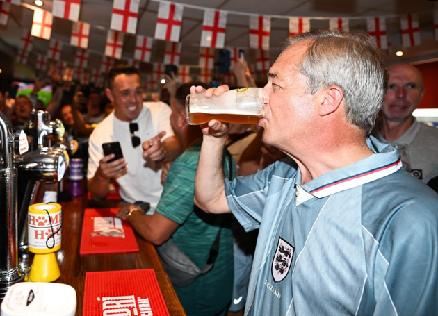 Nigel Farage roasted over his response to England's win against Croatia