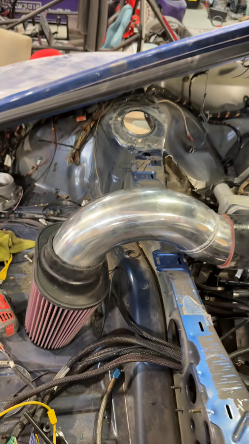 LS swapped drift Cayman gets a clever intake upgrade
