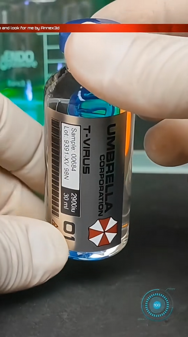 T-virus de Resident Evil impreso en 3D y parece real