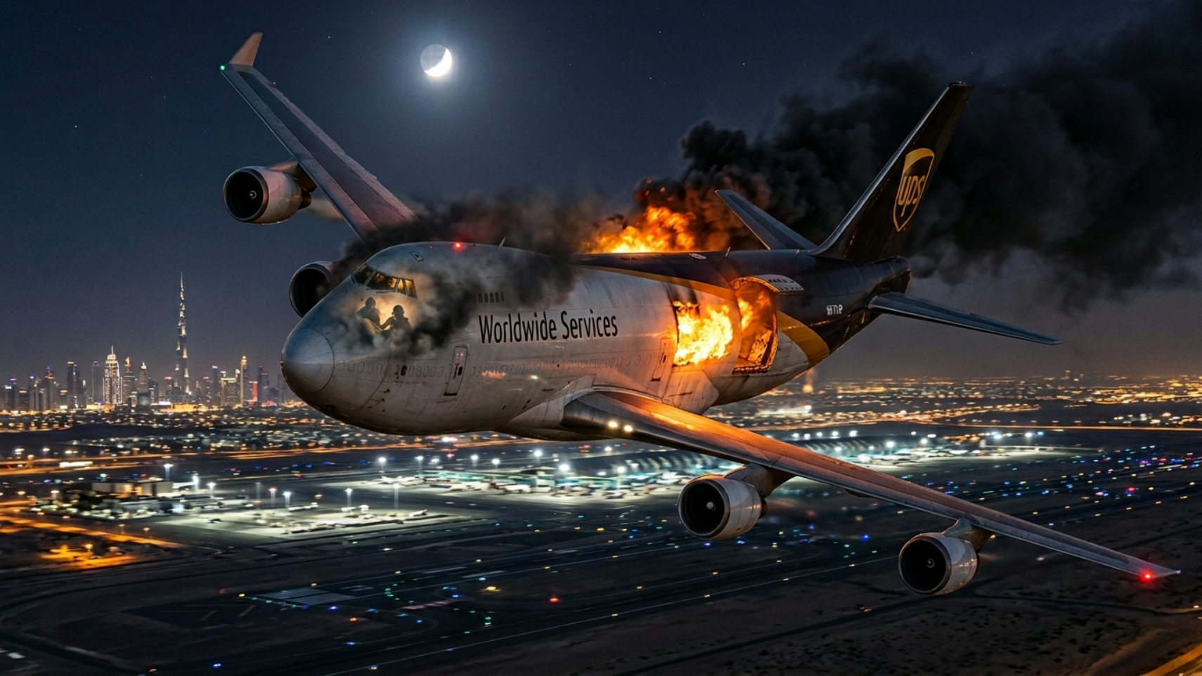 UPS 6 Lost Control as Smoke Filled the Cockpit