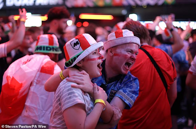 England fans hurl beer as they celebrate World Cup win - and even Jude ...