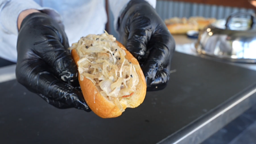 What happens when French onion soup meets a hot dog
