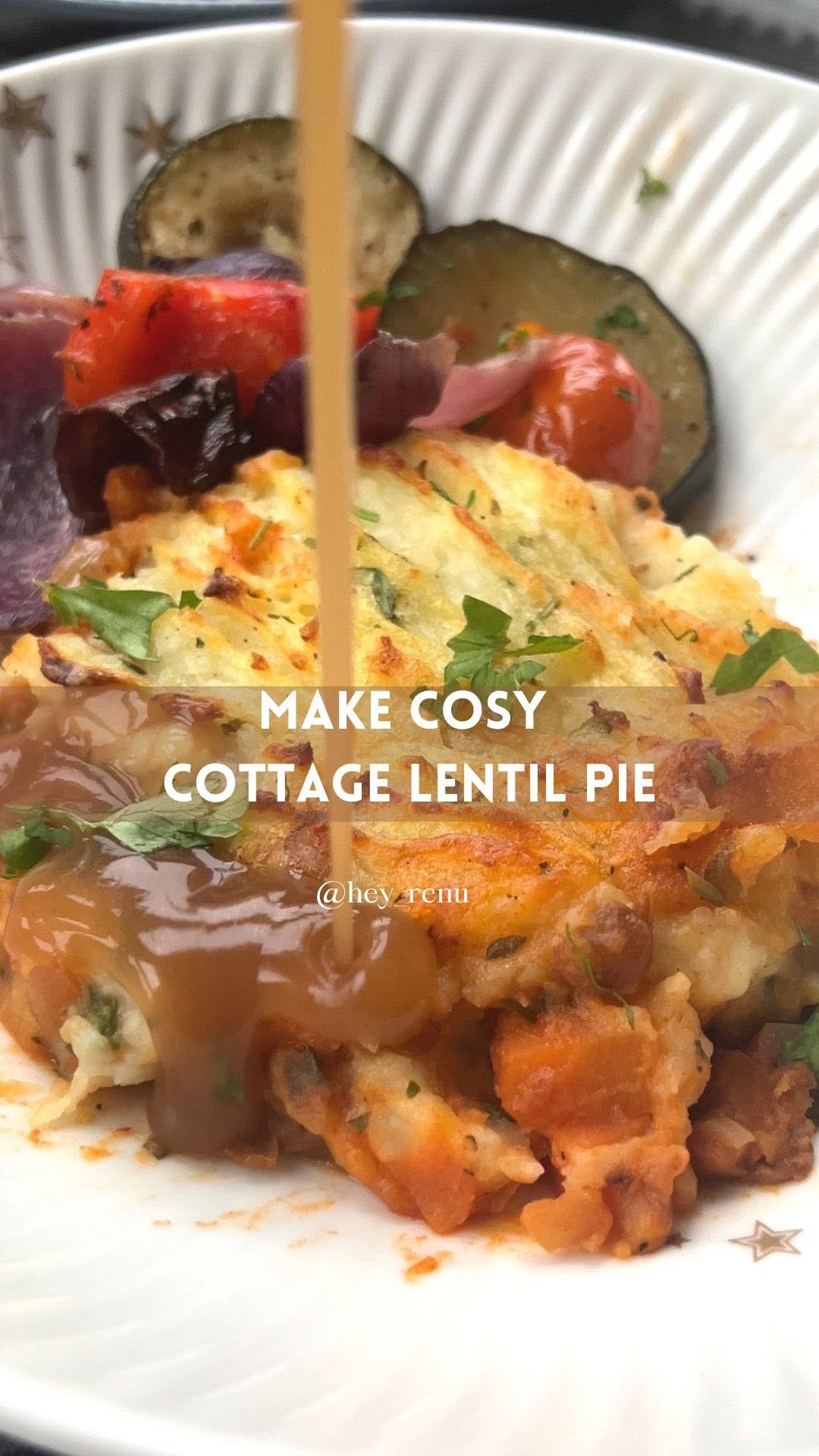 Budget friendly veggie lentil cottage pie for easy midweek meals
