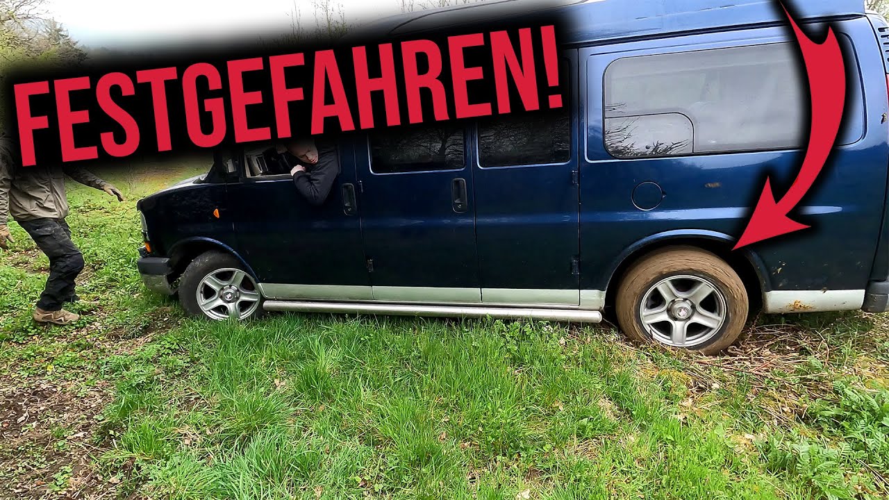 Wir stecken fest: 3-Tonnen-Bus im Schlamm versenkt, 4 Tage Belgien-Vlog