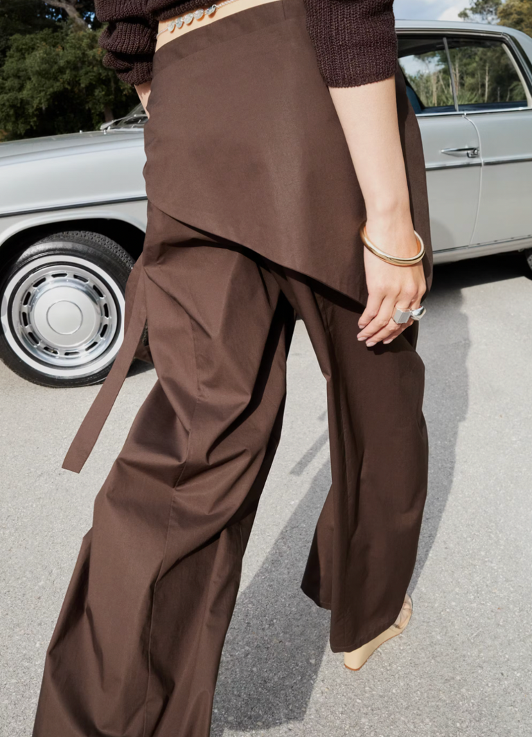 El pantalón ancho con pañuelo extraíble de Mango que hace tipazo por su ...