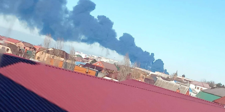 Large-scale fires break out following drone strike on Russian oil depot ...