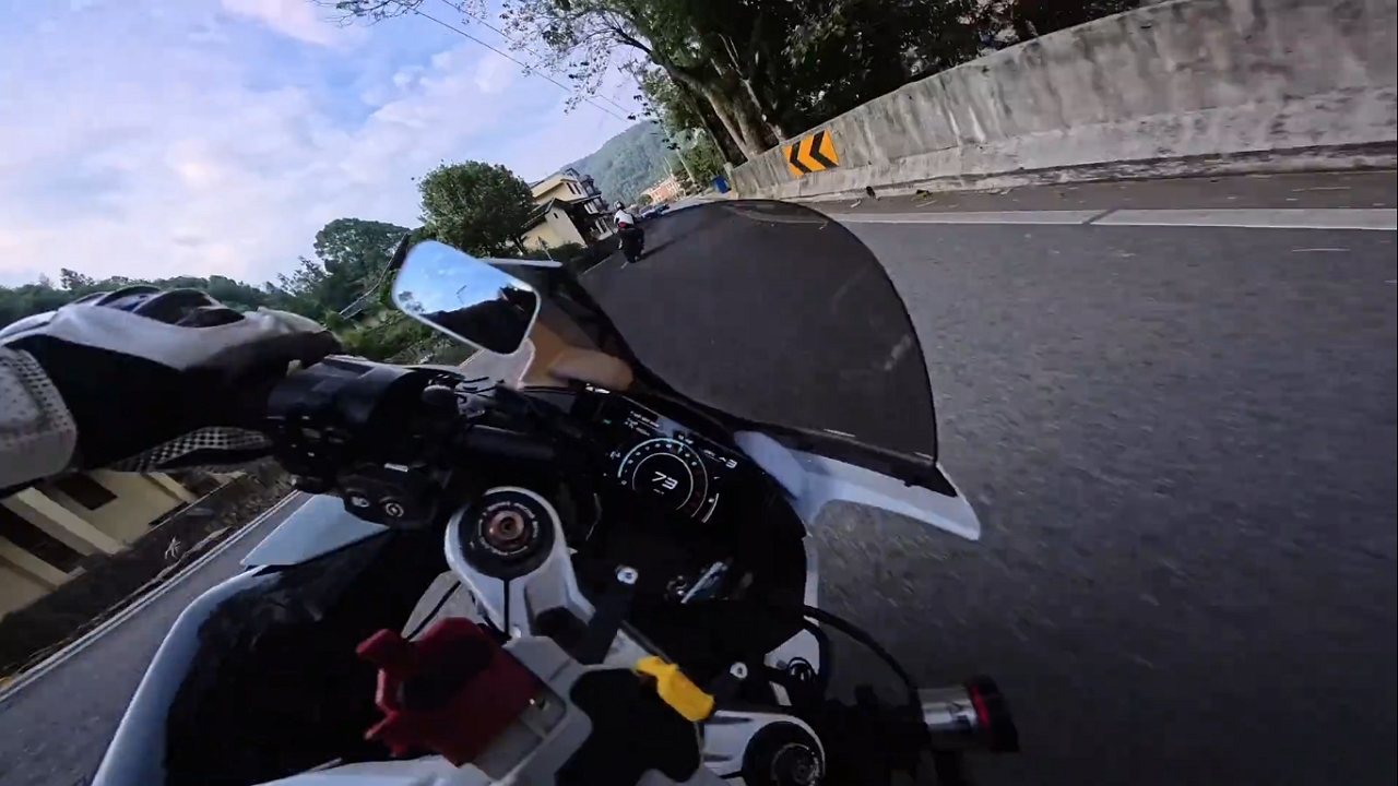 Motorcycle crash caught on dashcam in China