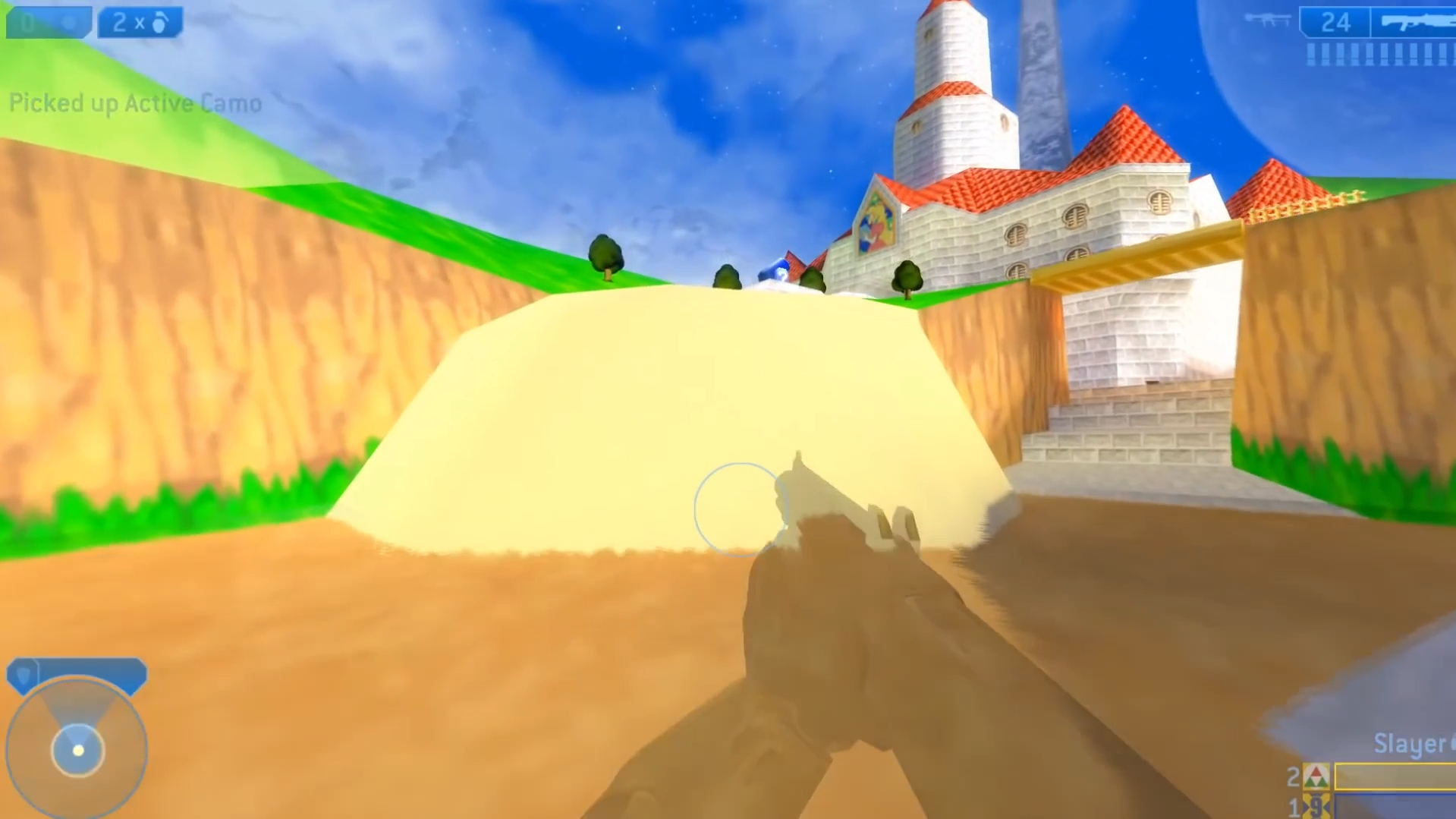Halo 2 Super Mario 64 mod gameplay crossover chaos