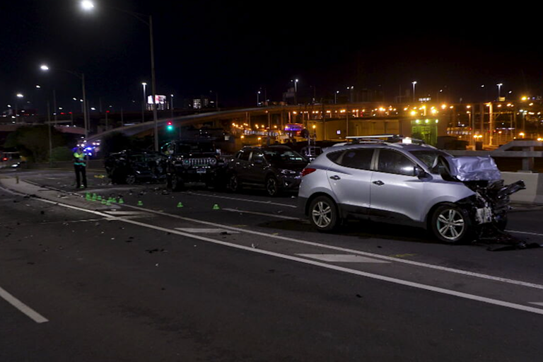 Driver arrested after four-car crash kills toddler, injures several others