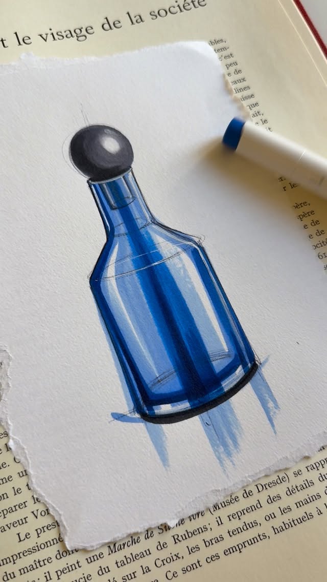 Art Sketching Process On Work Table Environment