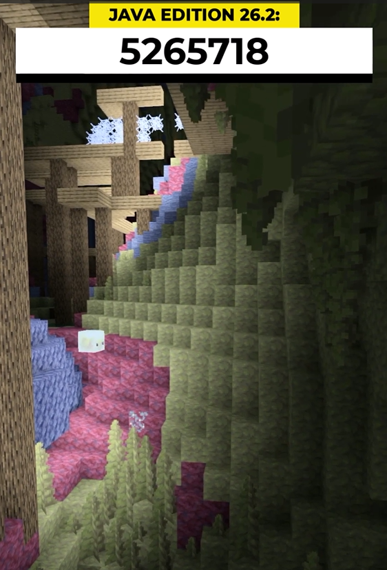 Spawn in the Minecraft sulfur cave in Chaos Cubed seed for unique ...
