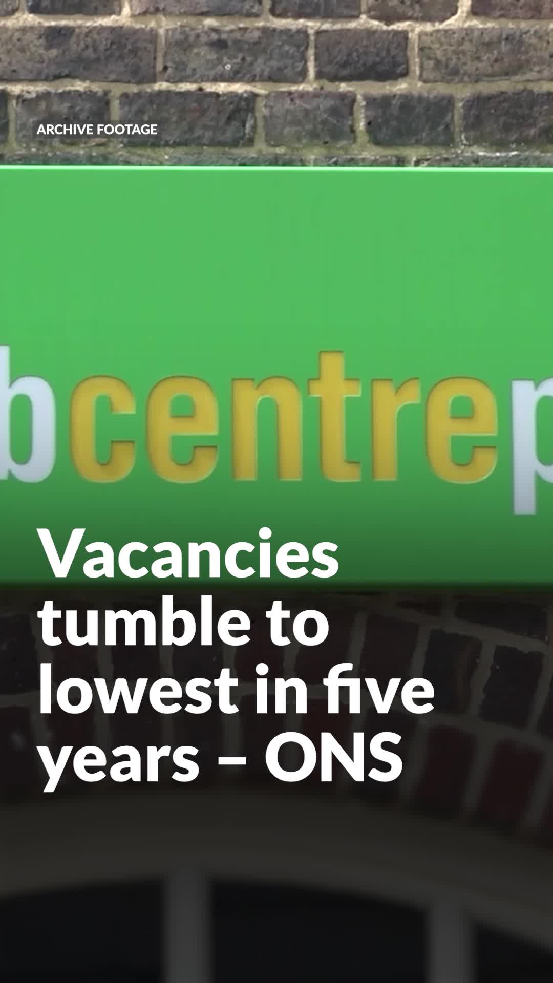 Vacancies tumble to lowest in five years - ONS