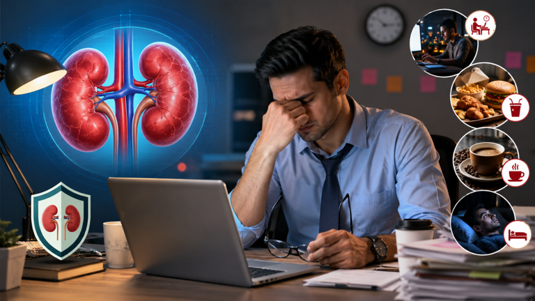 Your kidneys could be silently at risk from work stress and unhealthy ...