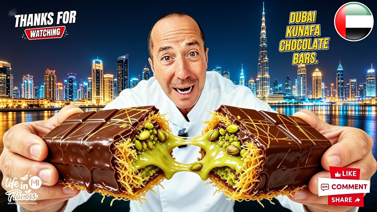 Dubai kunafa chocolate bars that are crispy, gooey, and impossible to ...
