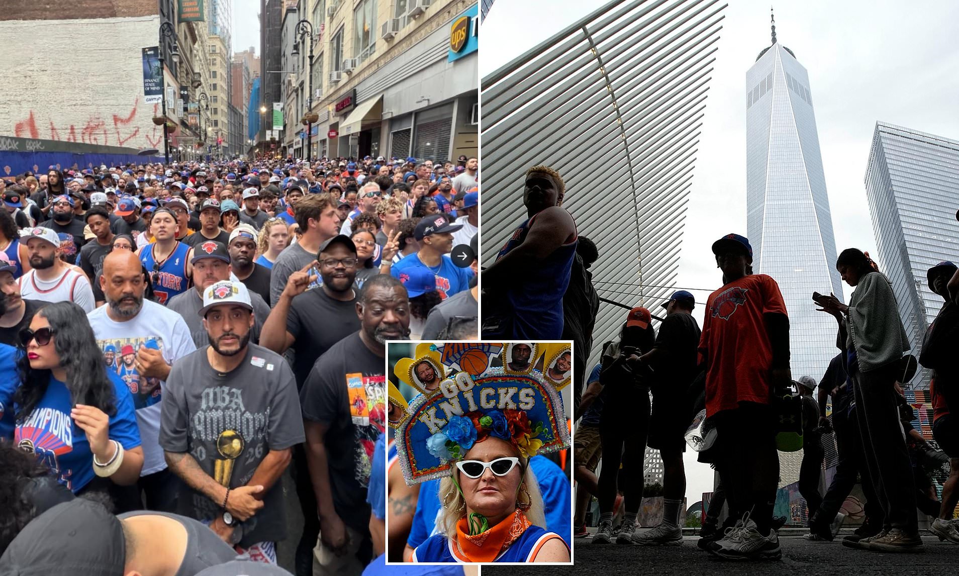 Chaos as Knicks fans line up overnight and break through barriers for ...