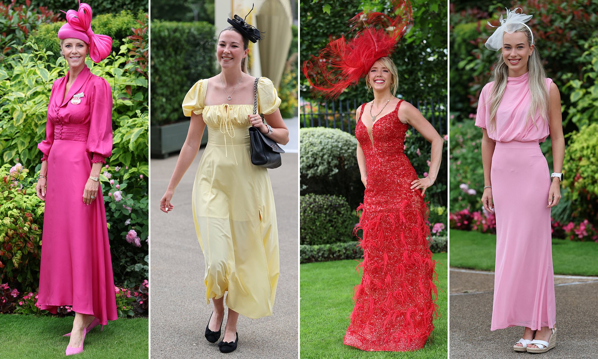 It's ladies day! Royal Ascot revellers bring the glamour in statement ...