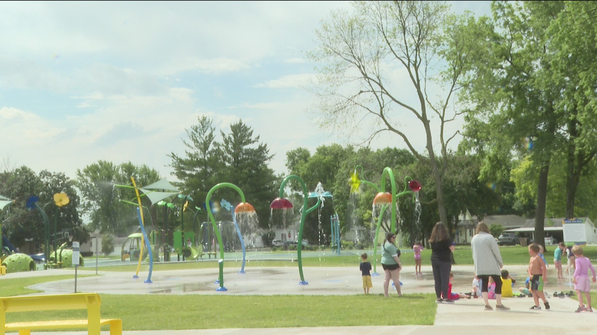 Why a Bondurant splash pad stays open during a lawn watering ban