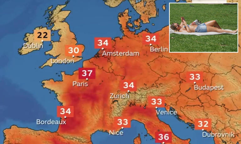 Britain will swelter in week-long heatwave: Amber alert issued amid 33C ...