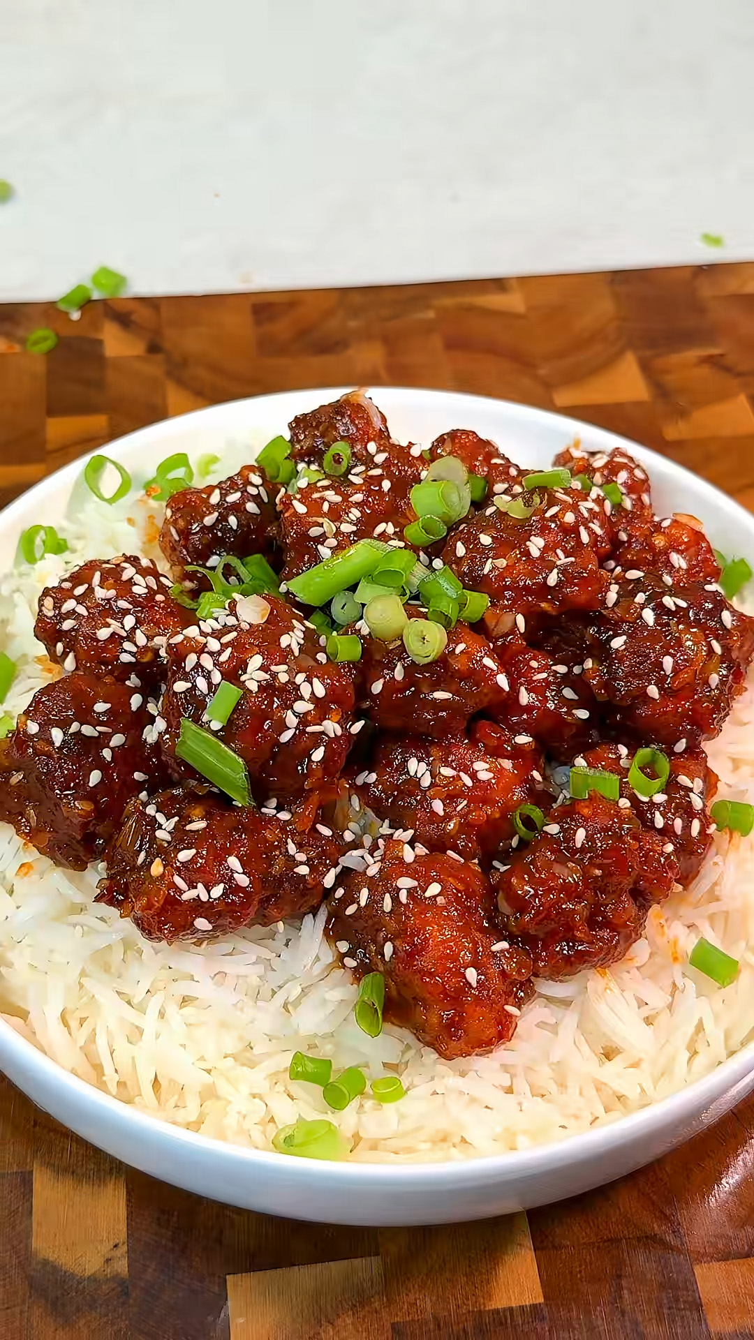 Delicious and easy spicy sticky tofu with crispy texture