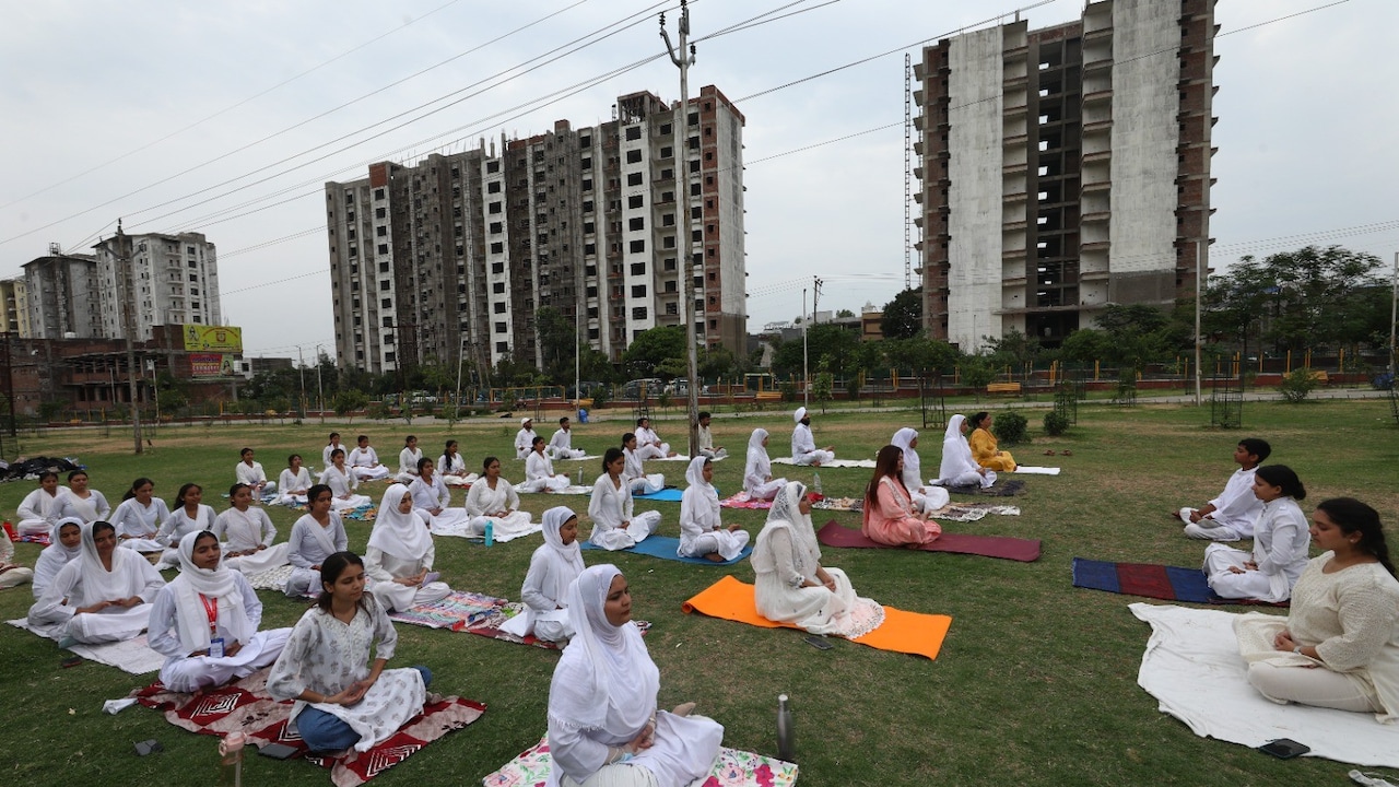 Faith meets fitness: Muslim girls along with Hindu friends perform yoga