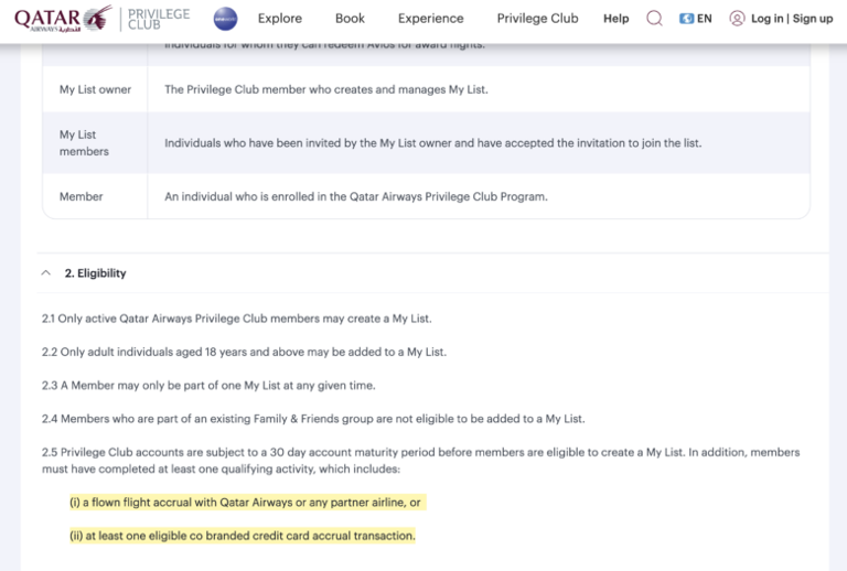 Qatar Airways adds new restrictions for Privilege Club award bookings