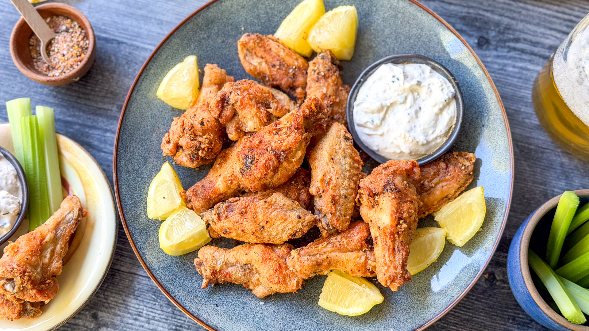 Crispy lemon pepper chicken wings recipe
