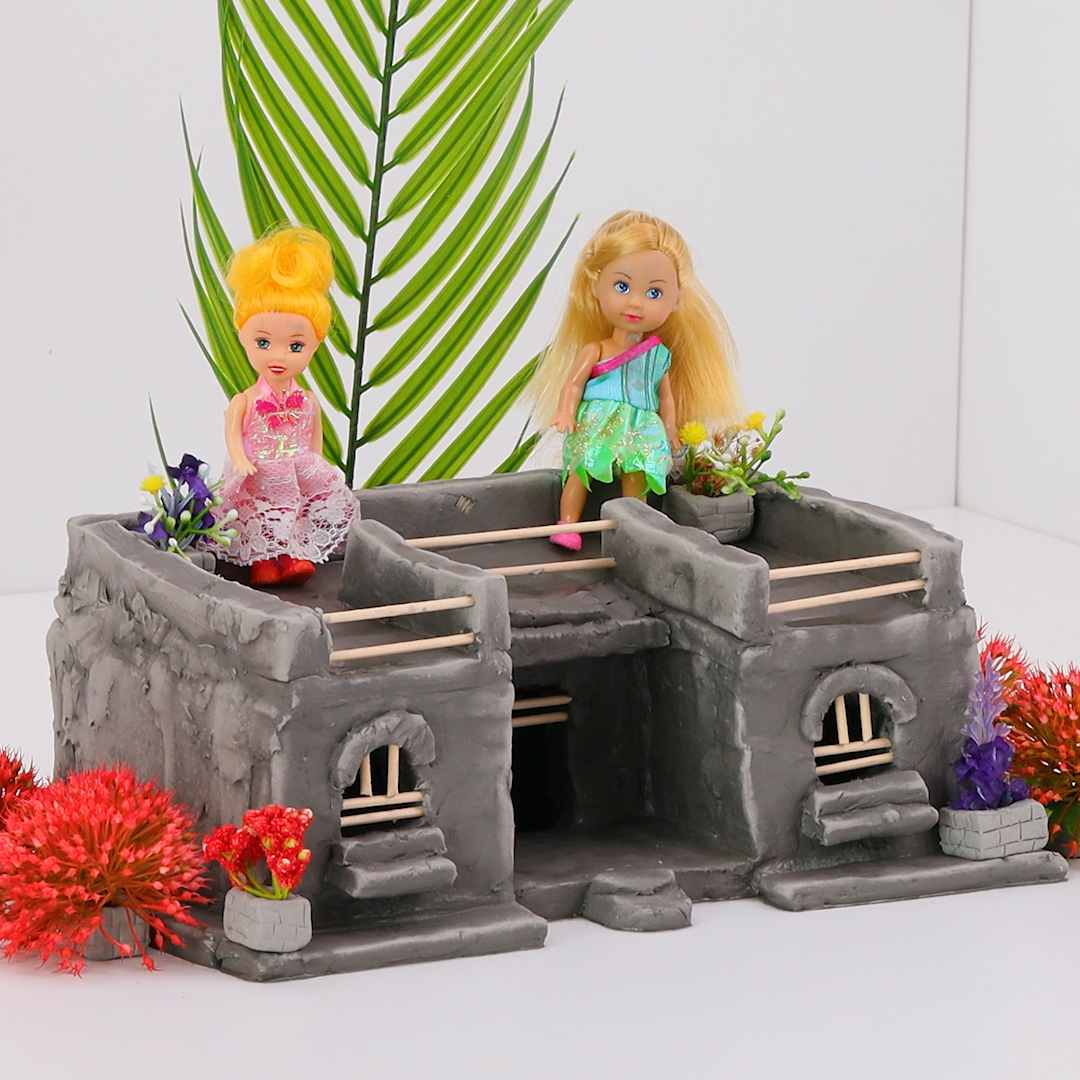 DIY magical miniature clay dollhouse! 🏠