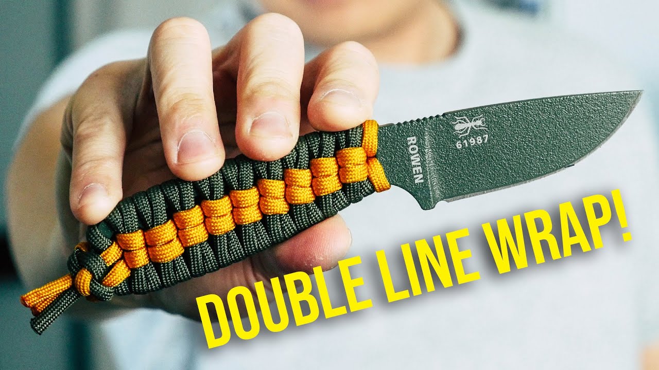 Double line paracord knife handle wrap Esee Izula