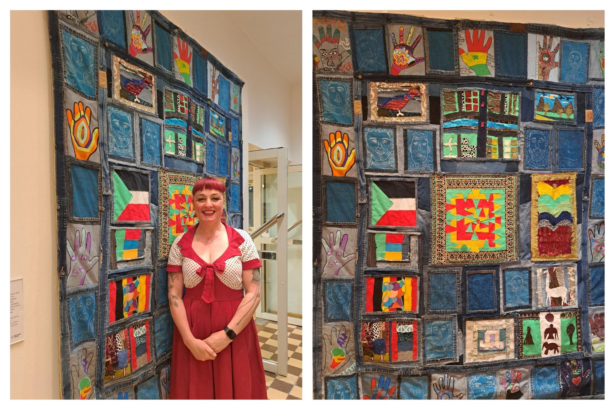 Art project quilt expressing courage of refugees is on display in ...
