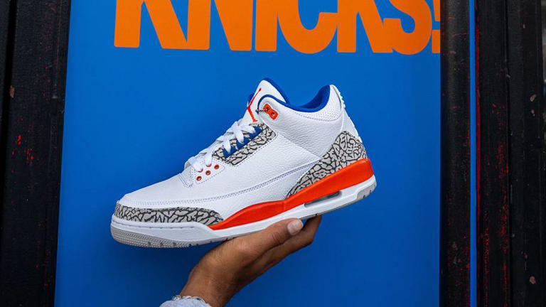 The Air Jordan 3 'Knicks' pre-order opens today