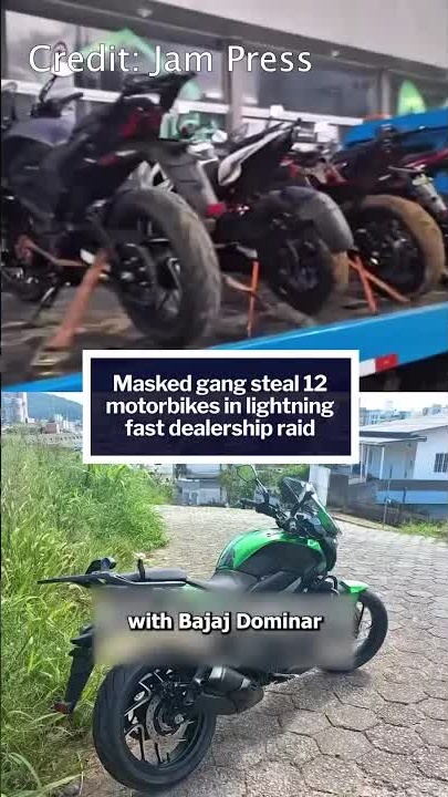 Brazen gang steals 12 motorbikes in lightning fast dealership raid