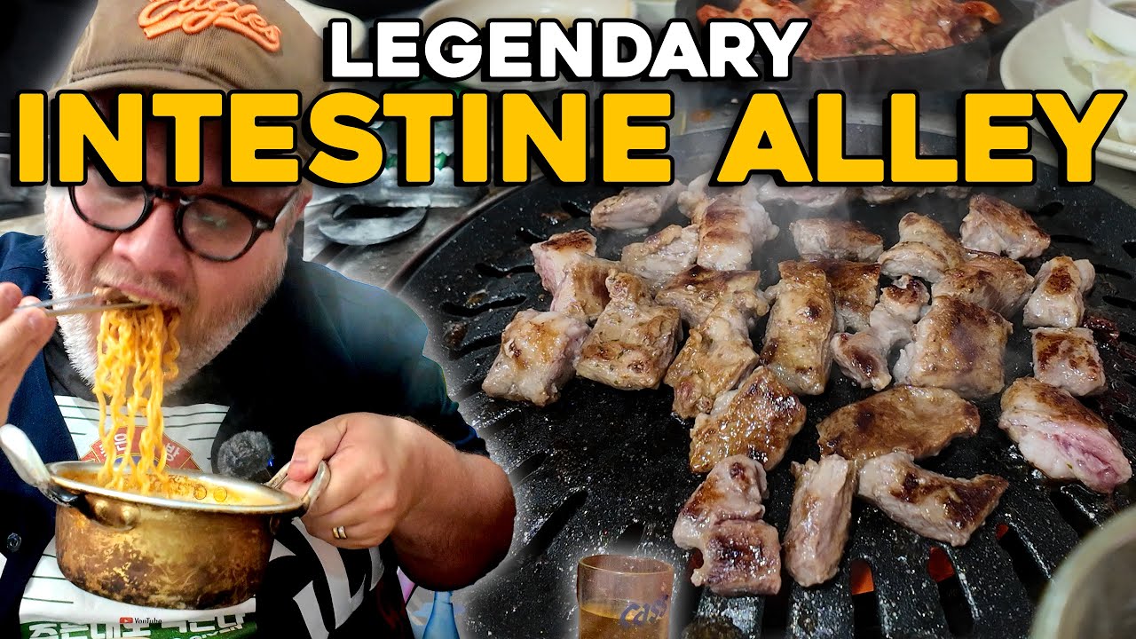 Massive Korean BBQ at Daejeon intestine alley food adventure