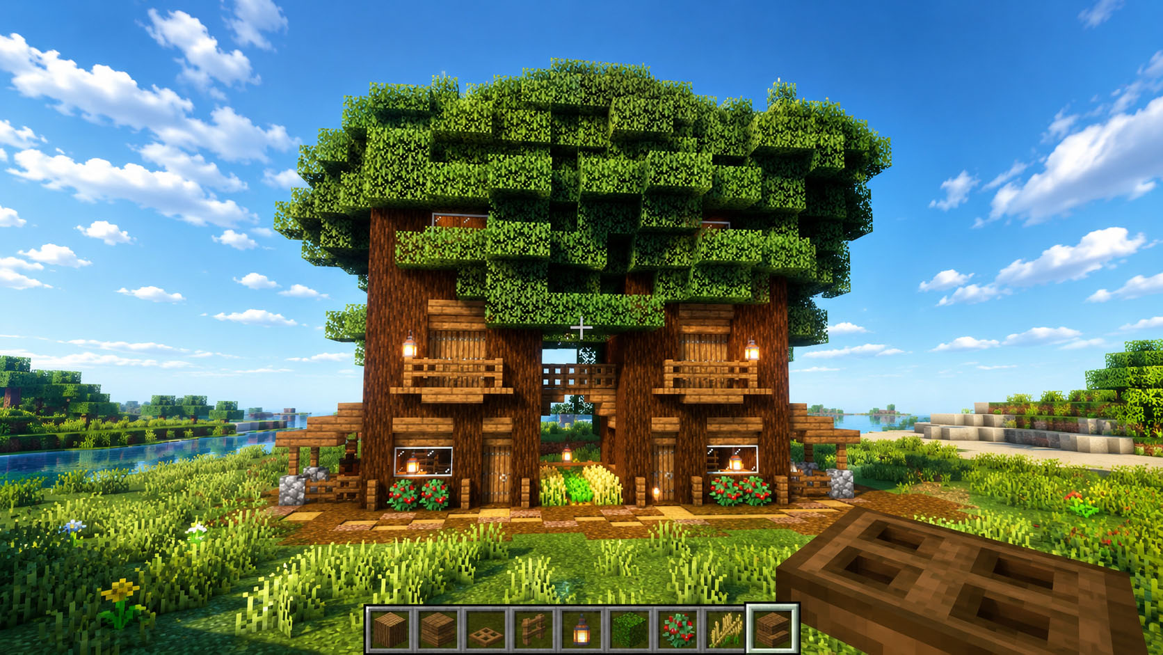This Minecraft treehouse looks like a secret forest mansion
