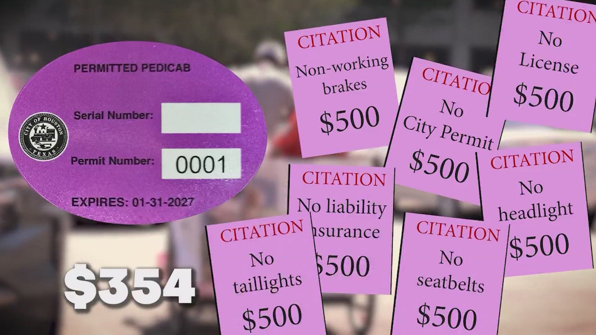 Houston police cracking down on illegal pedicab operators amid World Cup