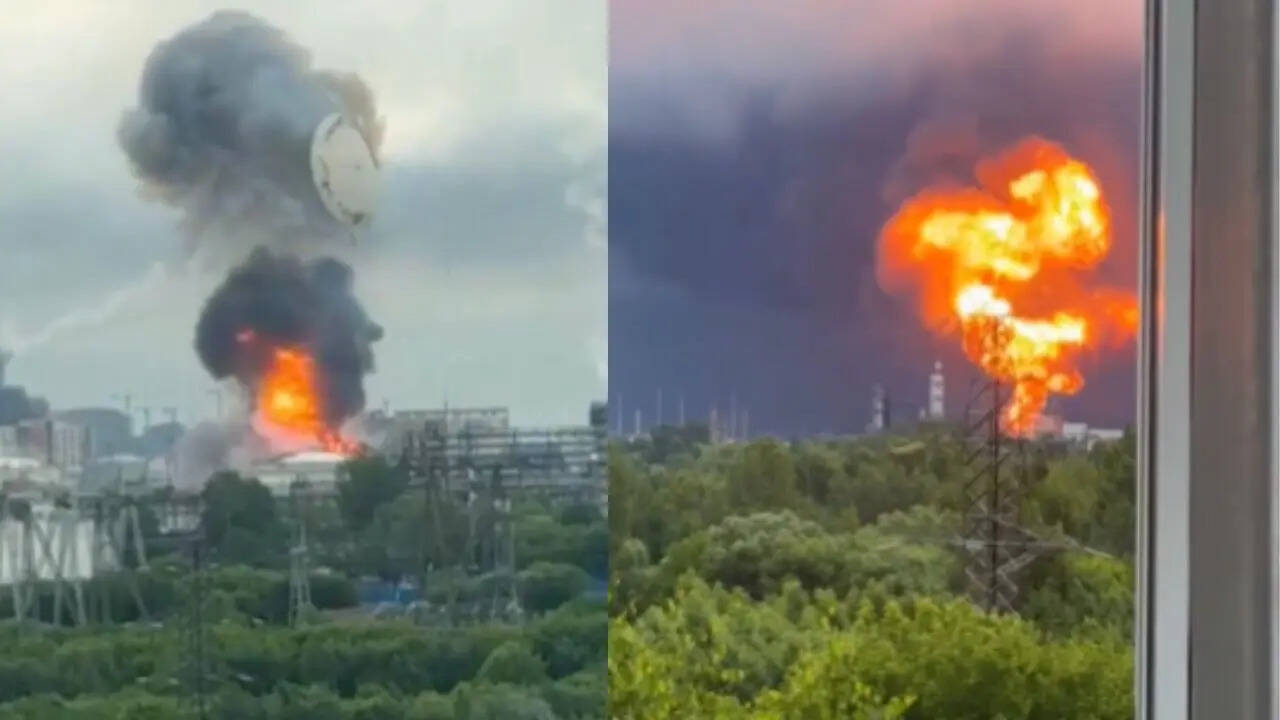 Tank lid torn off, black smoke billows: Dramatic video shows Ukrainian ...
