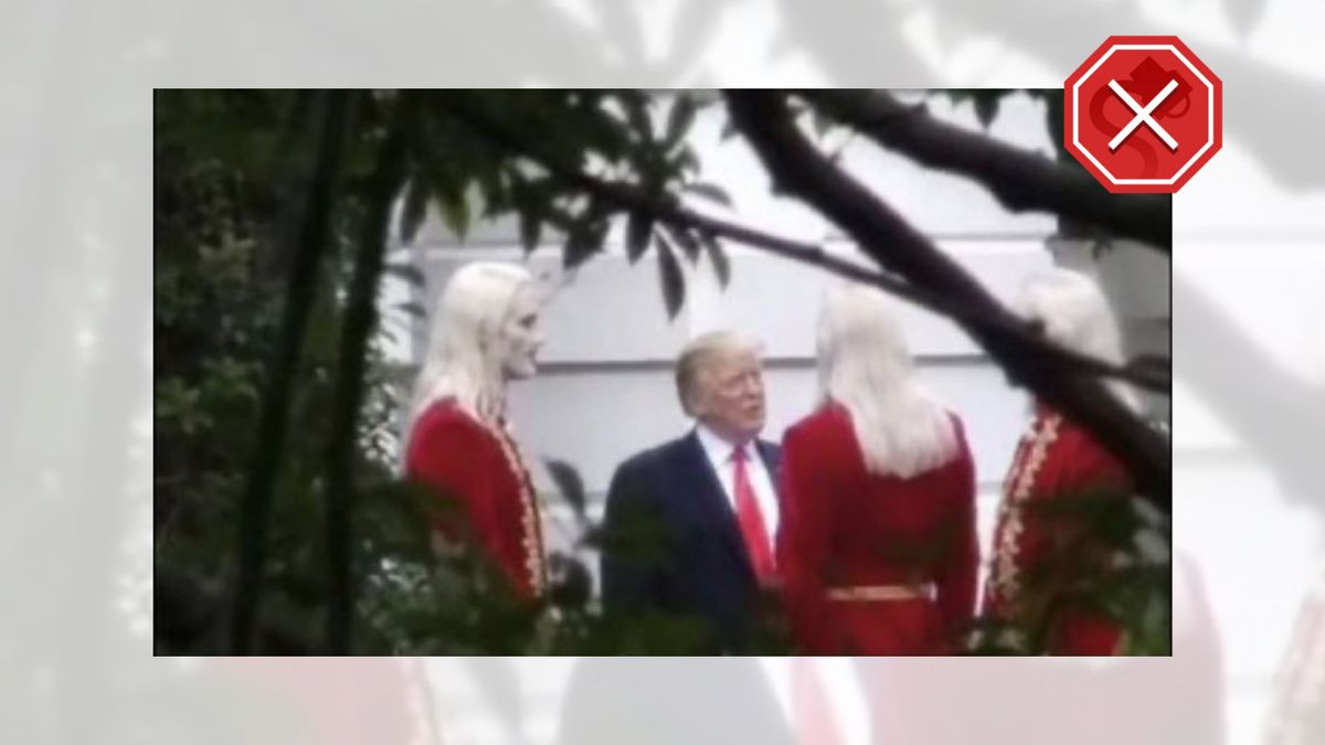 Fake images of Trump with 'Nordic aliens' make the rounds online