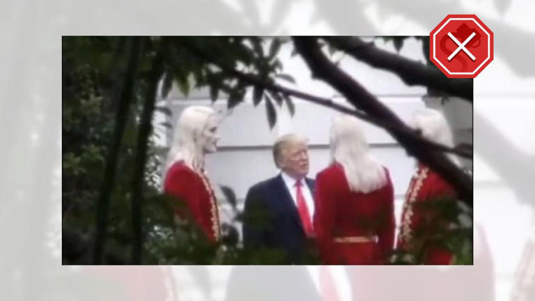 Fake images of Trump with 'Nordic aliens' make the rounds online