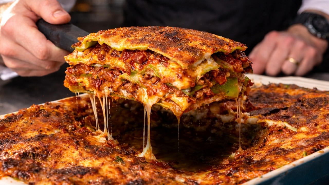 Restaurant lasagna has a secret weapon... most people skip it