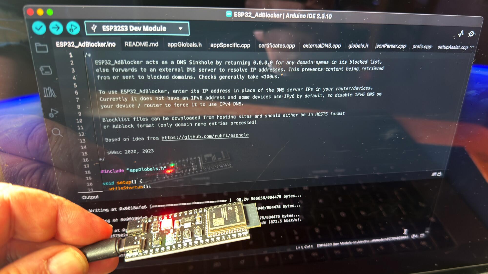 I programmed a $7 ESP32-S3 board to block all computer's web ads - and ...