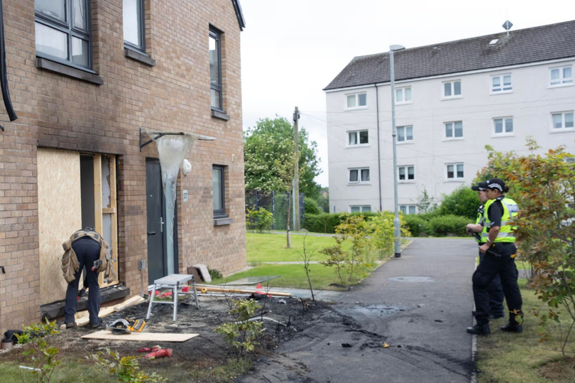 Glasgow cops probe gangland link to car ram attack as house boarded up