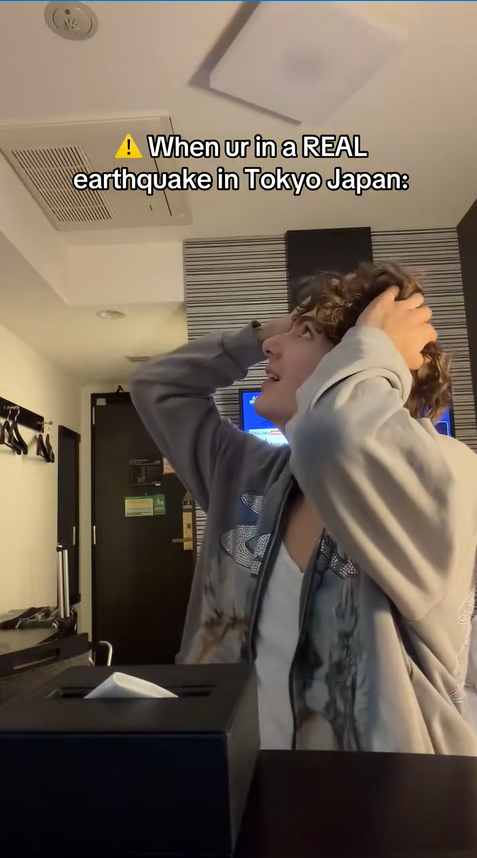 When you experience a real earthquake in Japan