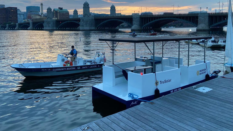 Anita, electric-solar boat prototype, returns to Charles River